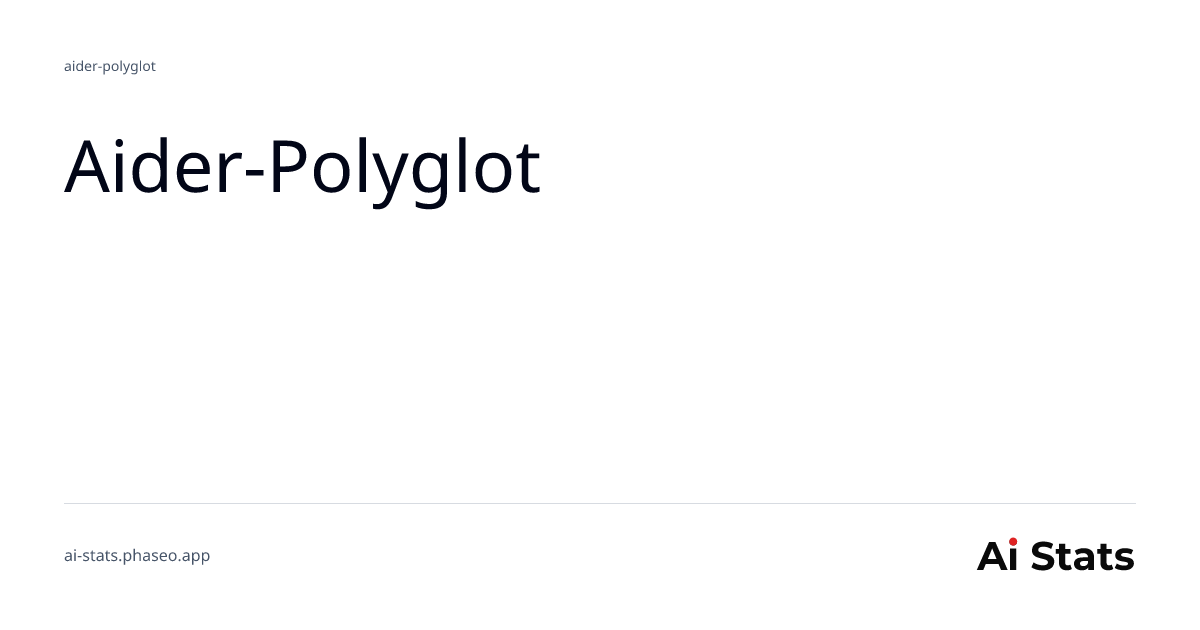 Aider-Polyglot - Benchmark Leaderboard & Model Performance | AI Stats