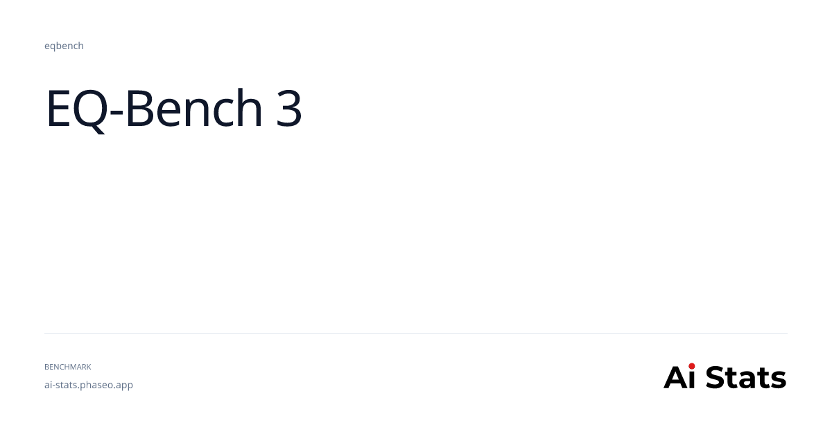 EQ-Bench 3 - Benchmark Leaderboard & Model Performance | AI Stats