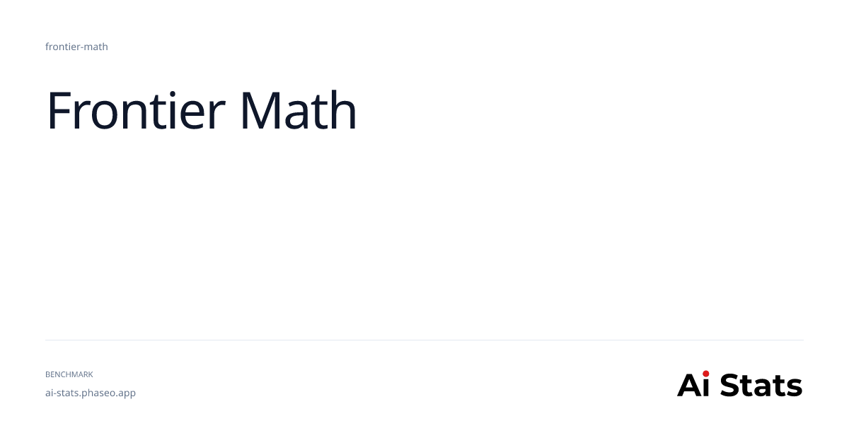 Frontier Math - Benchmark Leaderboard & Model Performance | AI Stats