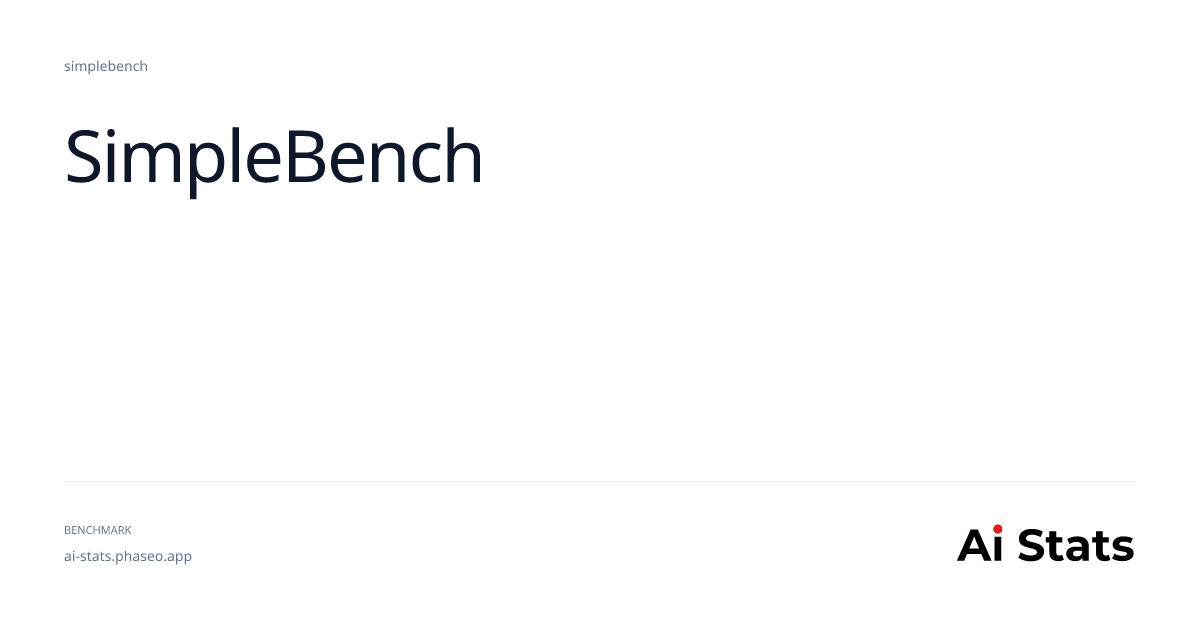 SimpleBench - Benchmark Leaderboard & Model Performance | AI Stats