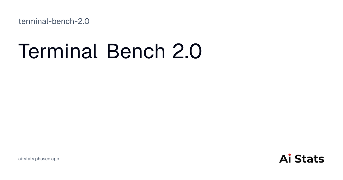 Terminal Bench 2.0 - Benchmark Leaderboard & Model Performance | AI Stats
